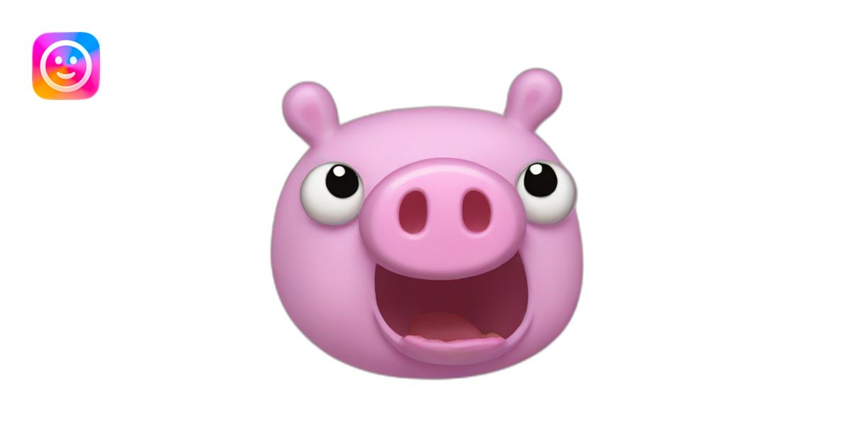 Mutated peppa pig emoji | AI Emoji Generator