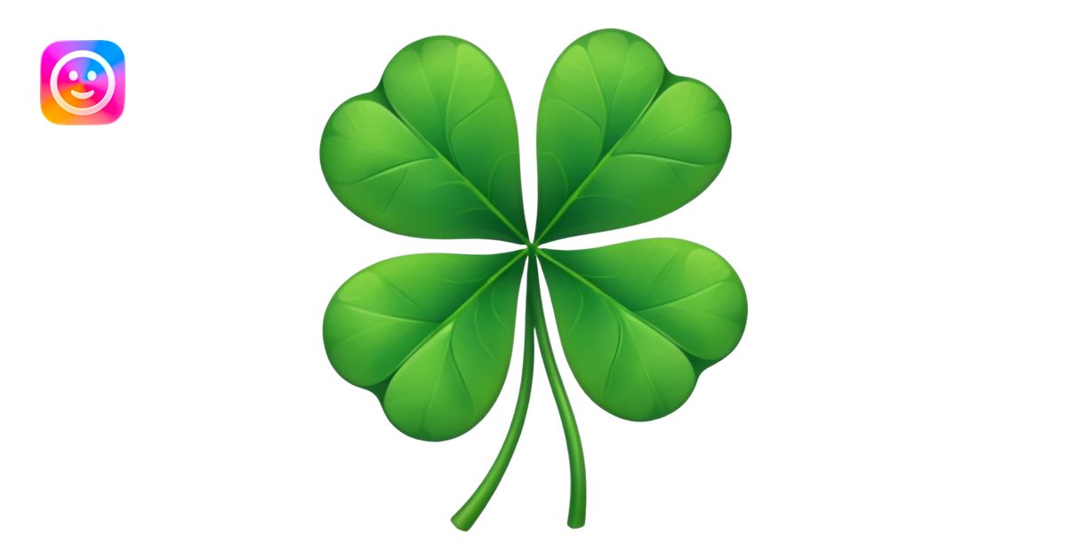 Lucky four leaf emoji | AI Emoji Generator