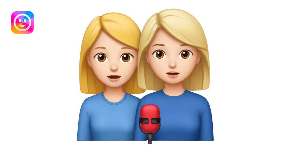 two girls practice speaking emoji | AI Emoji Generator
