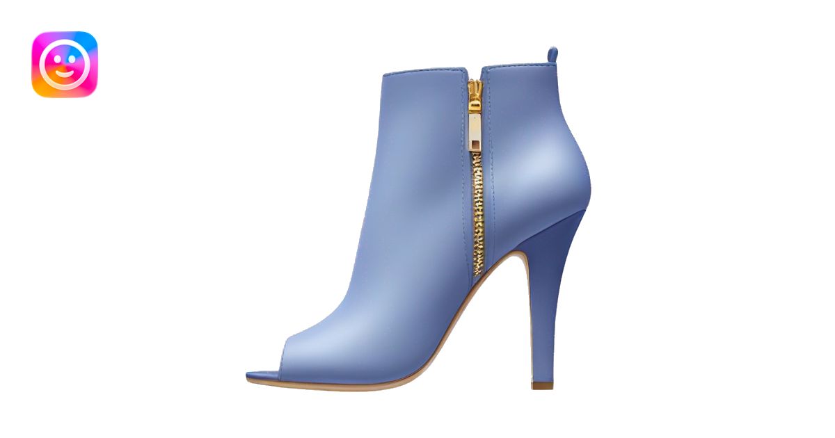Realistic isolated pair of kate spade pastel blueberry high heel zip up ...