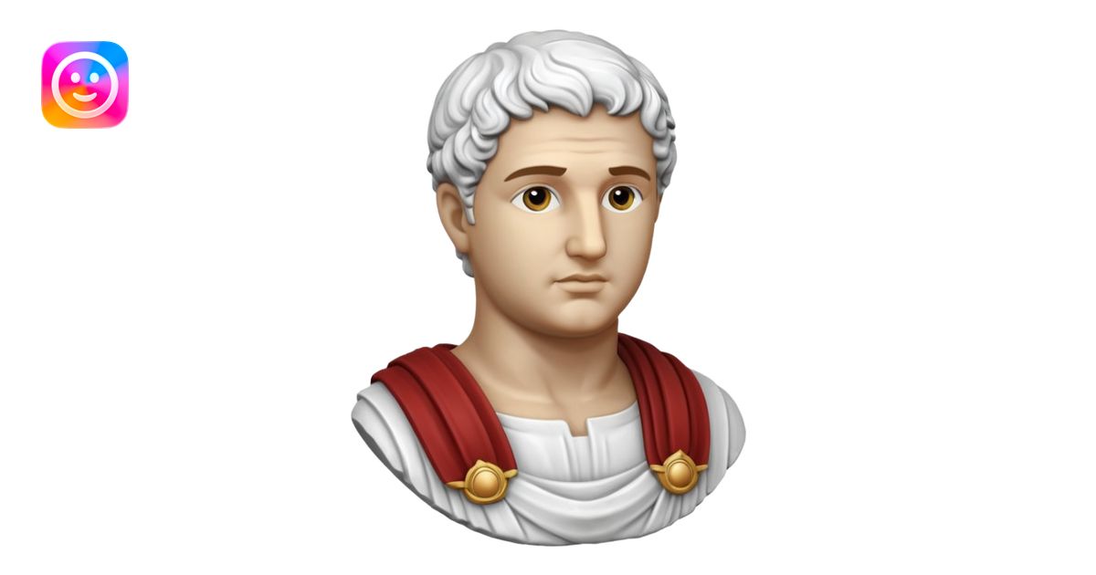 white classical roman bust emoji | AI Emoji Generator