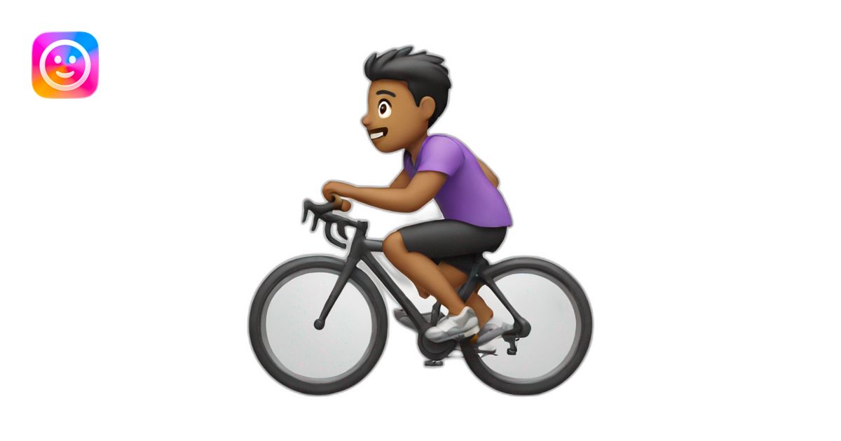 Running with cycle emoji | AI Emoji Generator