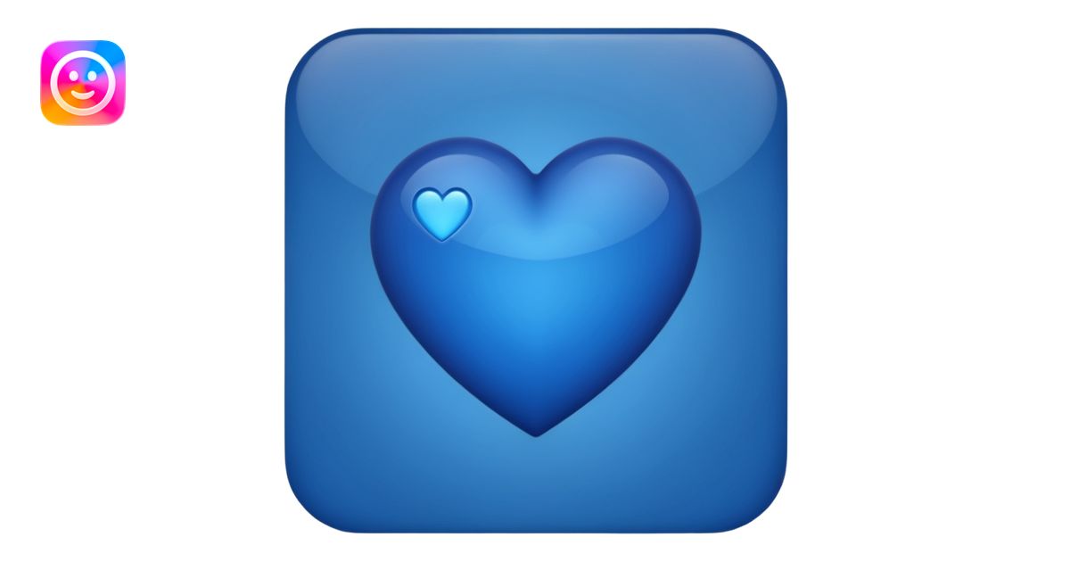 Dark blue heart emoji | AI Emoji Generator