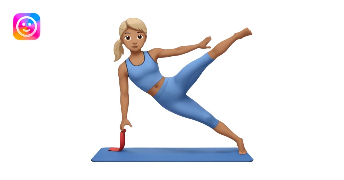 Mat pilates side kick emoji | AI Emoji Generator