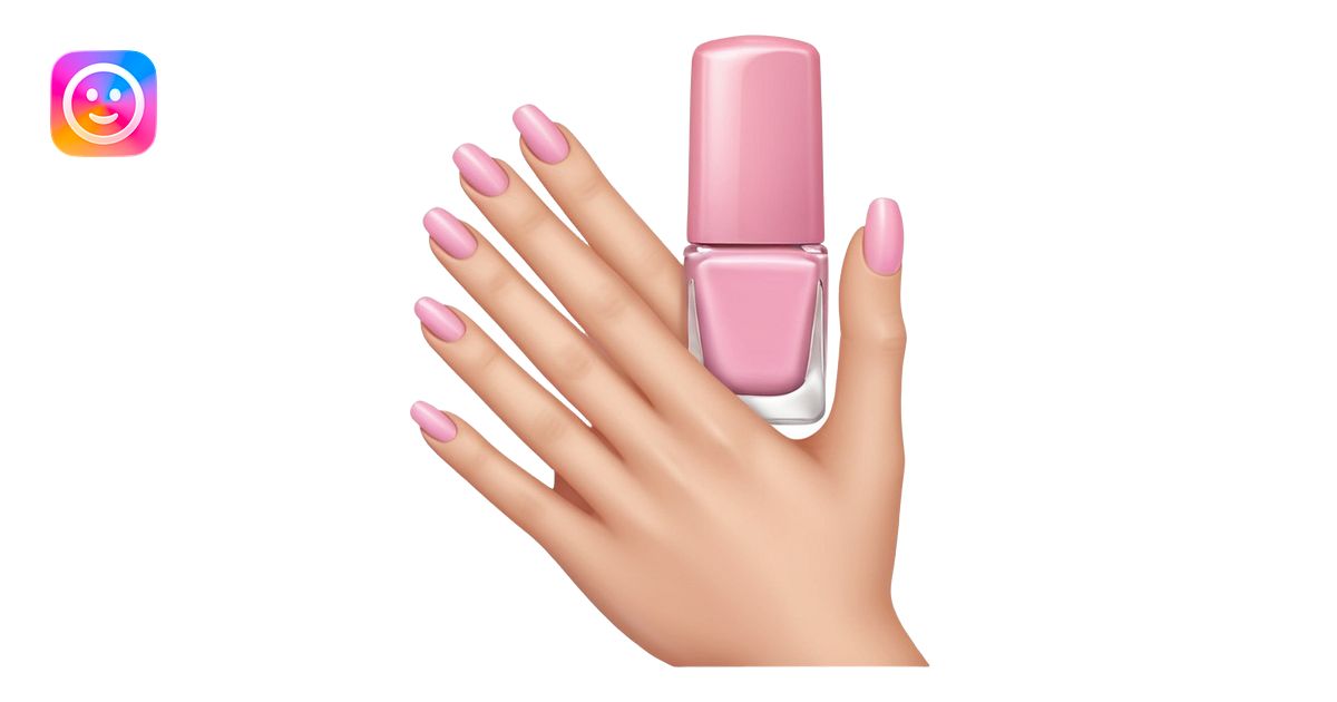 a light skinned hand with soft pink nails holding a soft pink nail ...