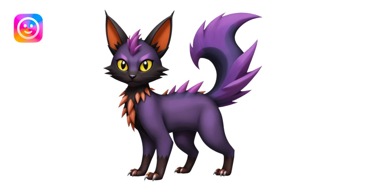 Black edgy Noivern-Noibat-Purloin-Torracat-Lykoi-Caracal-cat-Fakemon ...