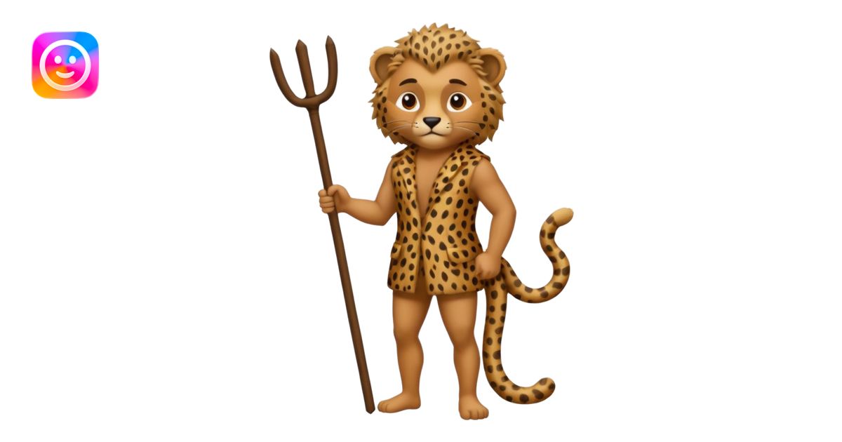 Give me a human who has hunch back and wearing cheetah print clothes ...
