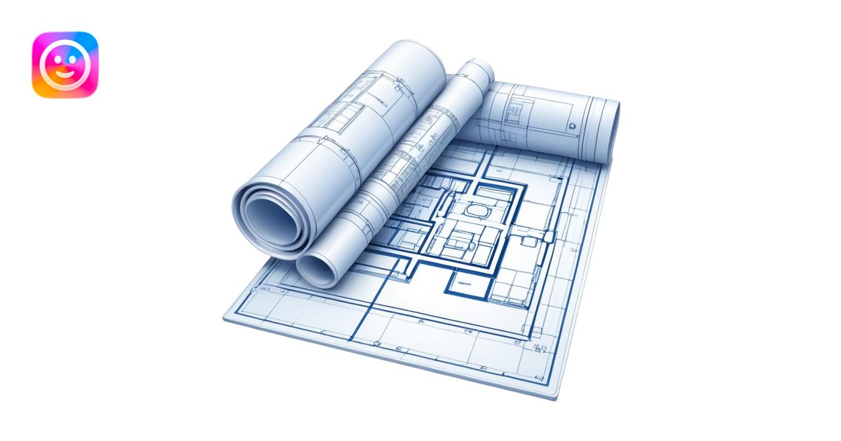 blueprint plan emoji | AI Emoji Generator