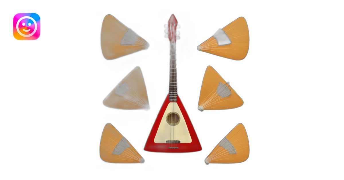 russian Folk Instrument triangle shape Balalaika 3 string emoji | AI ...