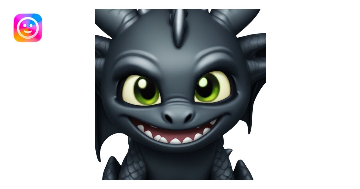 Toothless dragon night fury emoji | AI Emoji Generator
