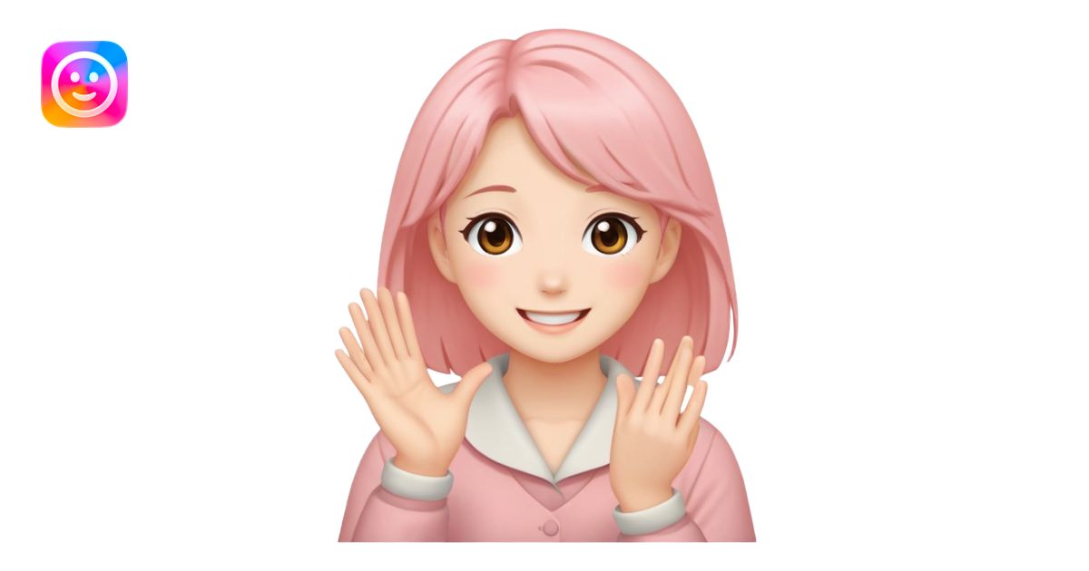 Anime girl clapping cheeks emoji | AI Emoji Generator