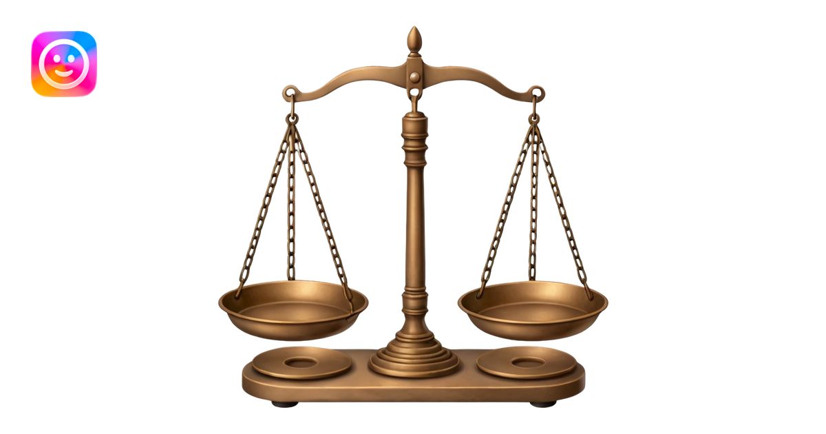 A balance scale. emoji | AI Emoji Generator