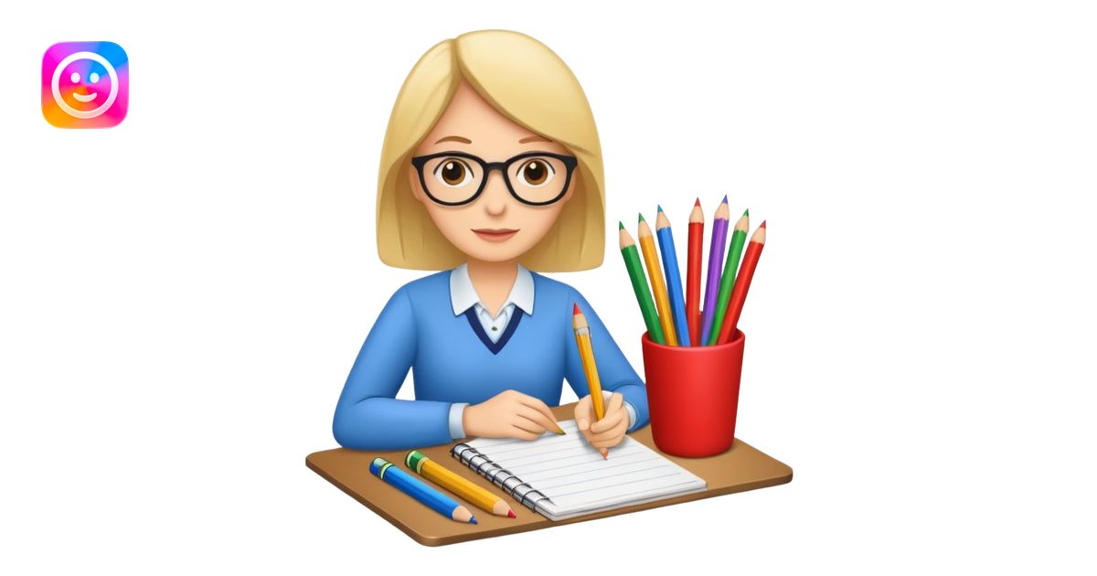 Sticker “teacher planning day” emoji | AI Emoji Generator