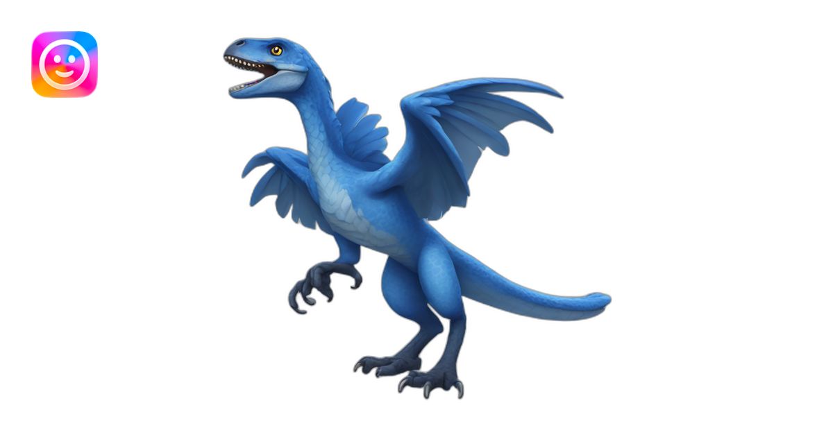 Blue raptor emoji | AI Emoji Generator
