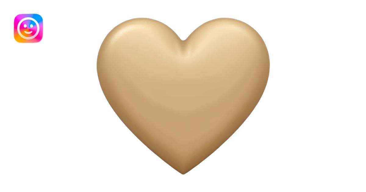 Beige heart emoji emoji | AI Emoji Generator