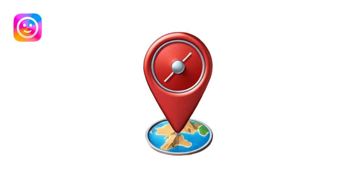 gps locater pin on west coast nz terrain map emoji | AI Emoji Generator