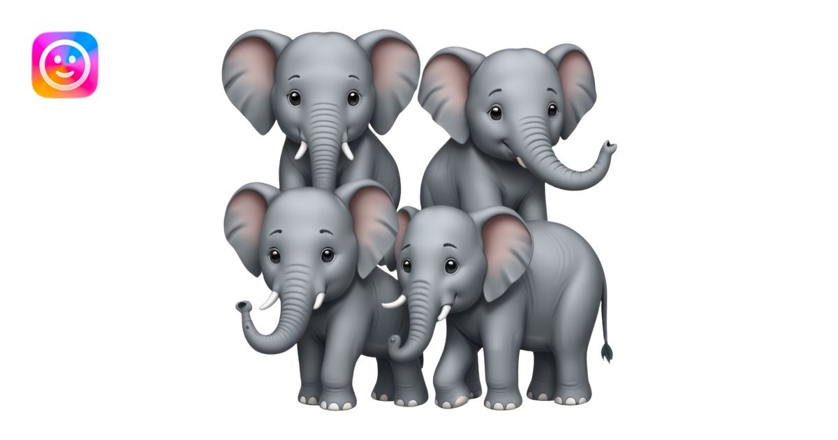 elephant family emoji | AI Emoji Generator