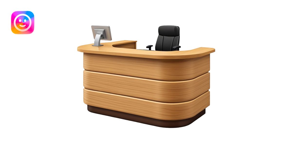 Reception desk emoji | AI Emoji Generator