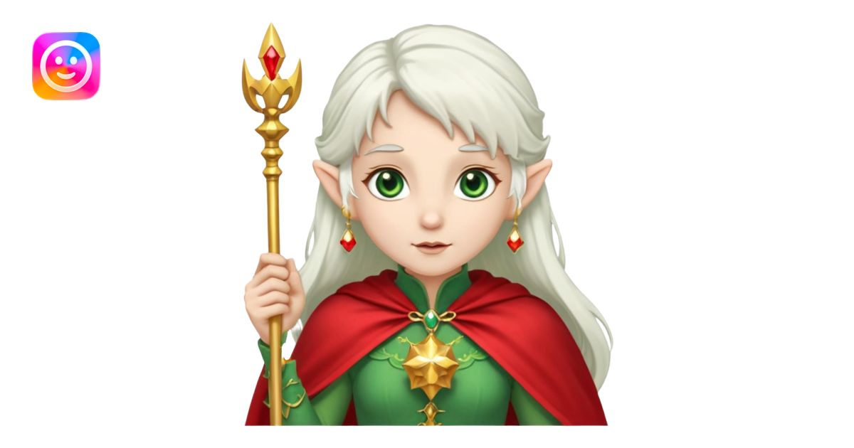 an elf with very white hair and two long ponytails on the side of her ...