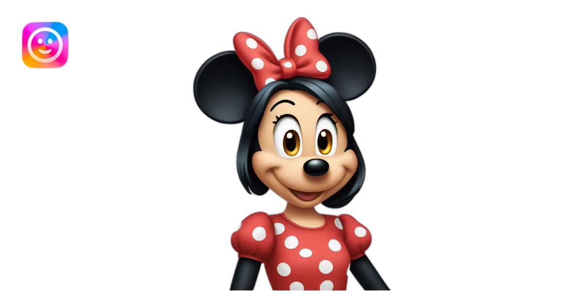 Classic Minnie Mouse emoji | AI Emoji Generator