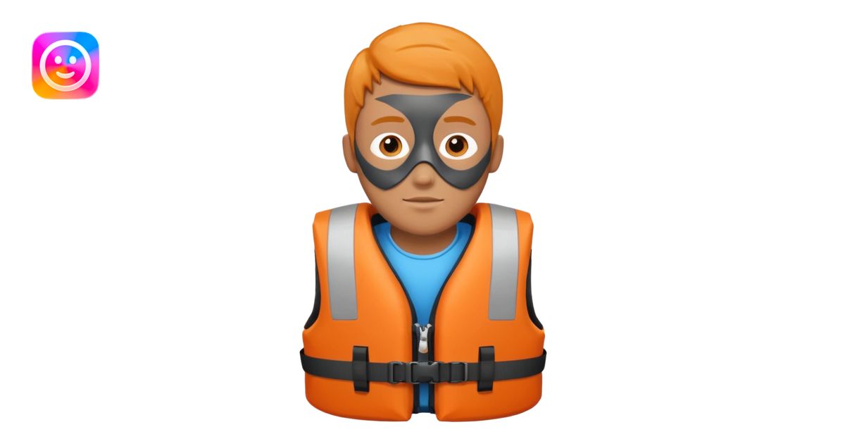 male wearing life jacket emoji | AI Emoji Generator