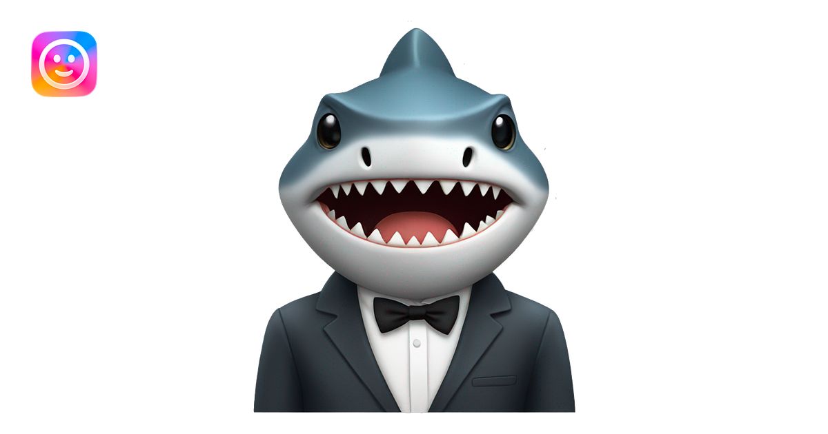 shark smokes cigarette emoji | AI Emoji Generator