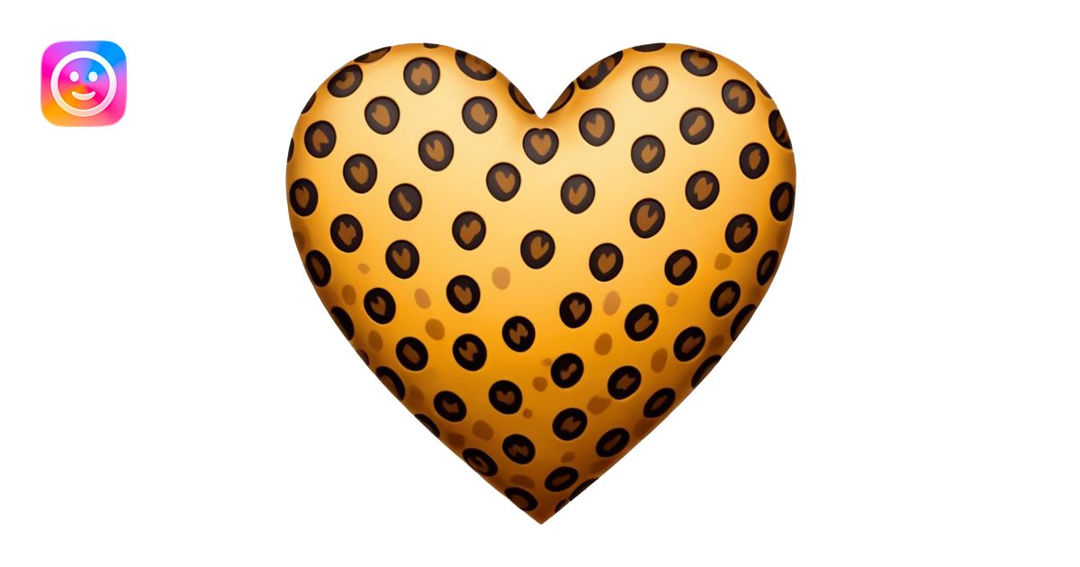 Leopard print love emoji | AI Emoji Generator