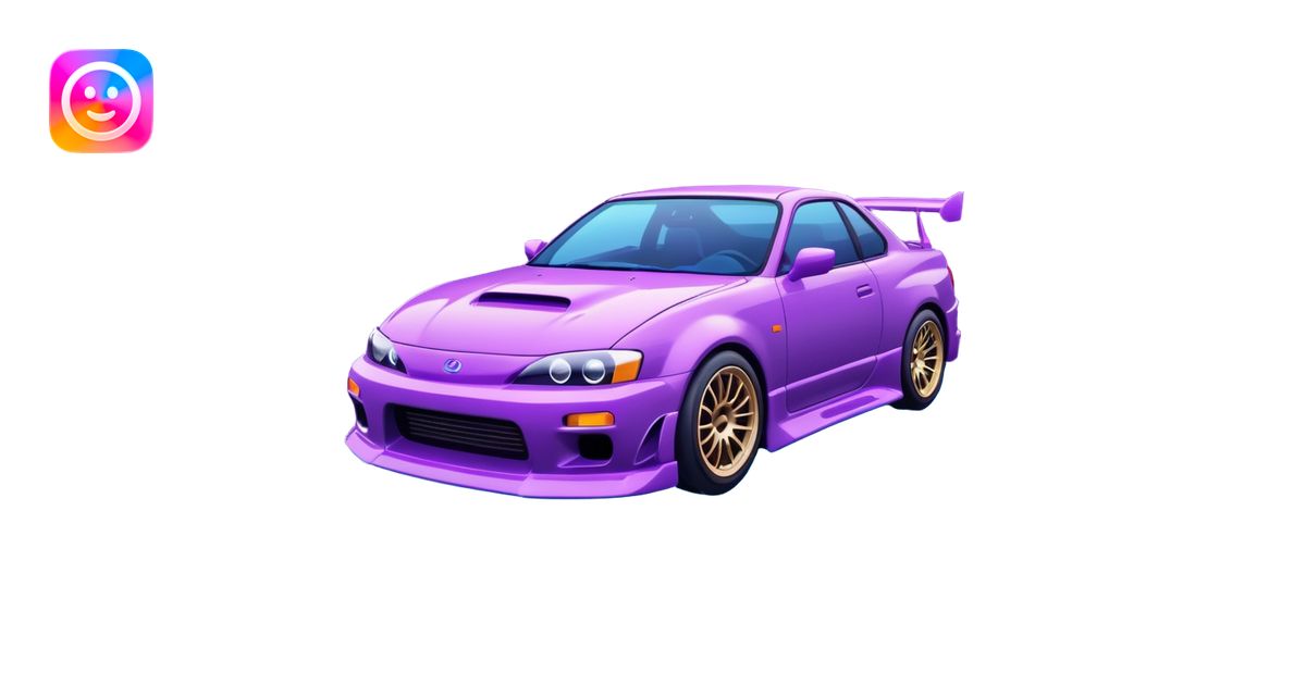 japanese purple wave phonk car drifting emoji | AI Emoji Generator