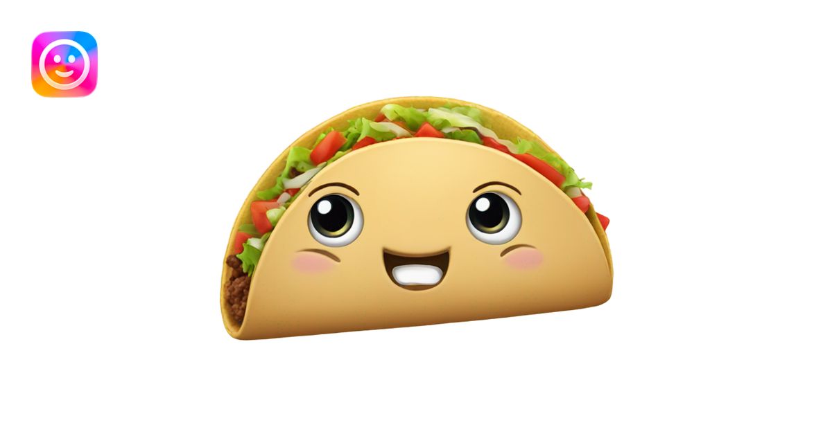 Taco with a face emoji | AI Emoji Generator