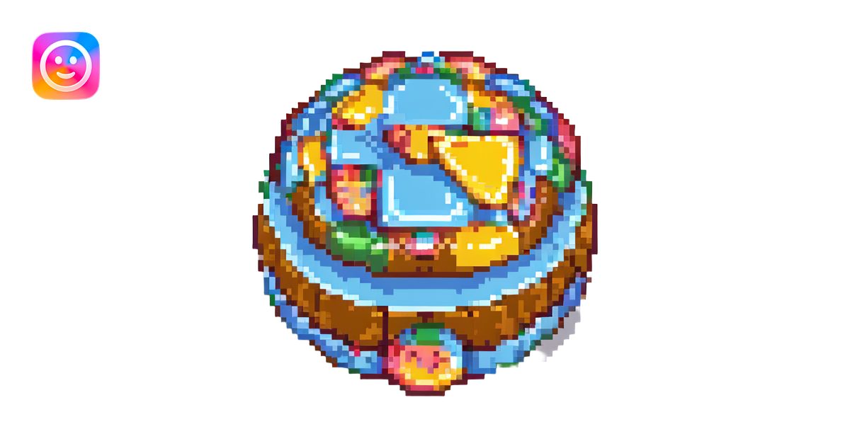 pixel art dalgona candy with triangle shape, inspired by Squid Game ...