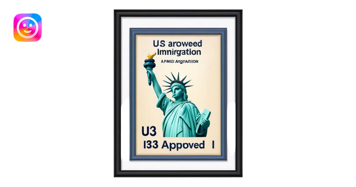 U.S. Immigration "I-130 Approved" emoji | AI Emoji Generator