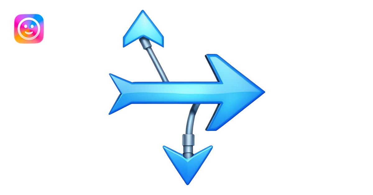 blue glowing arrow with one head bold body emoji | AI Emoji Generator