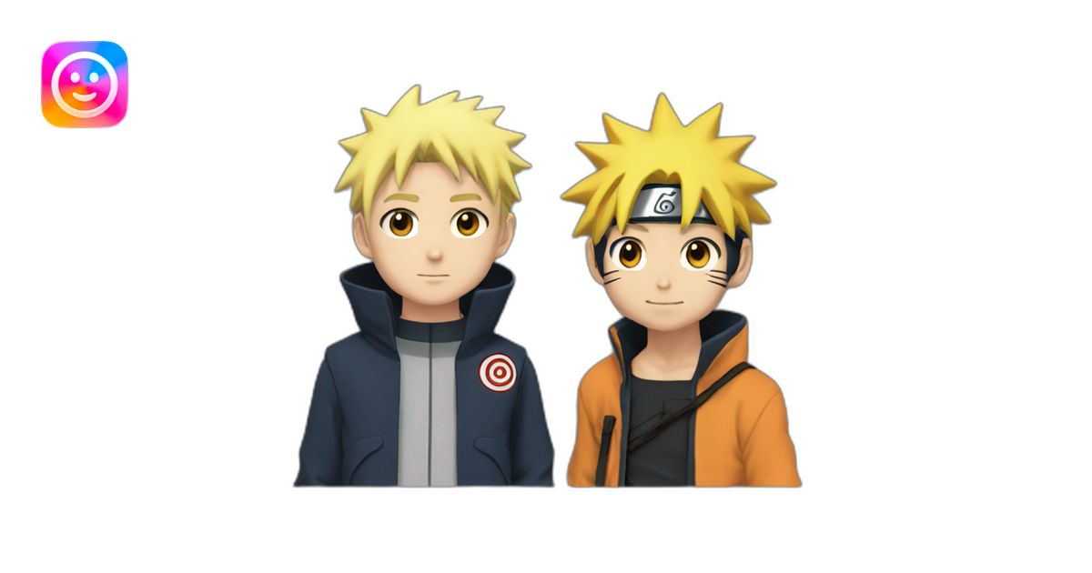 Naruto with a boy emoji | AI Emoji Generator