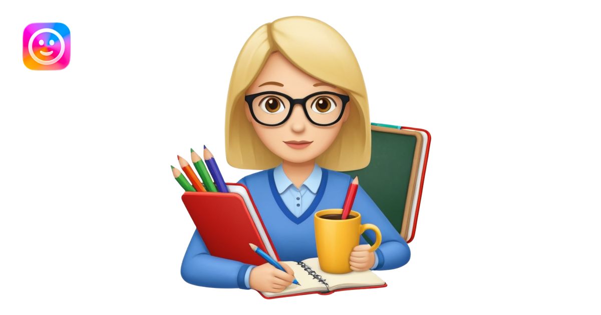 Sticker “teacher planning day” emoji | AI Emoji Generator