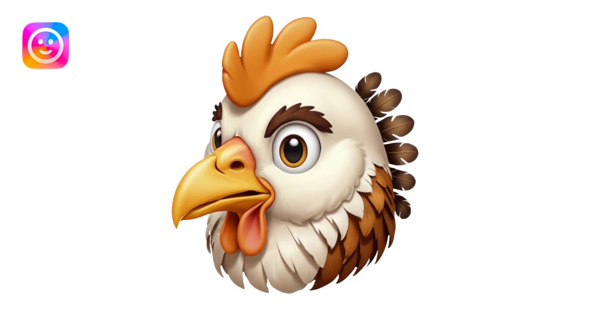 Shocked chicken emoji | AI Emoji Generator