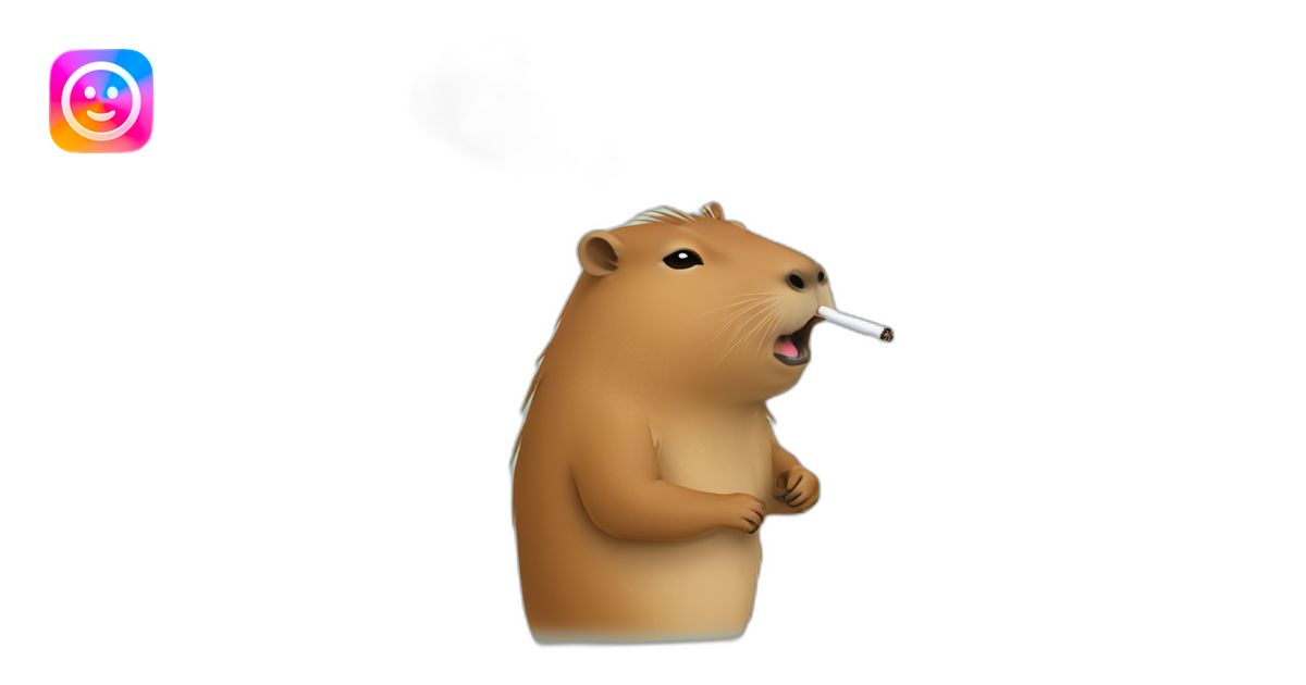 capybara smoking emoji | AI Emoji Generator