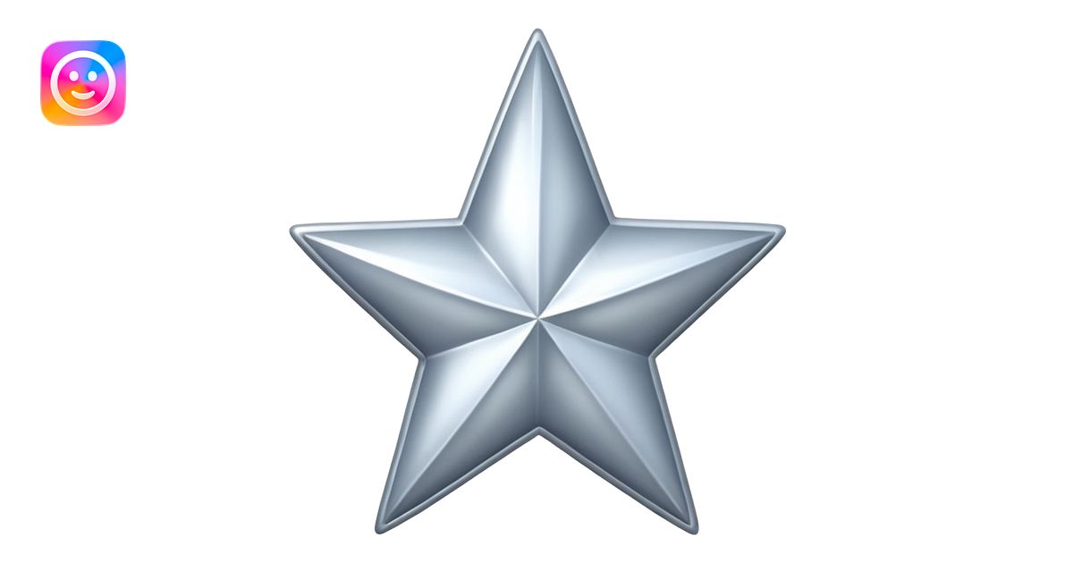 Silver bright star emoji | AI Emoji Generator