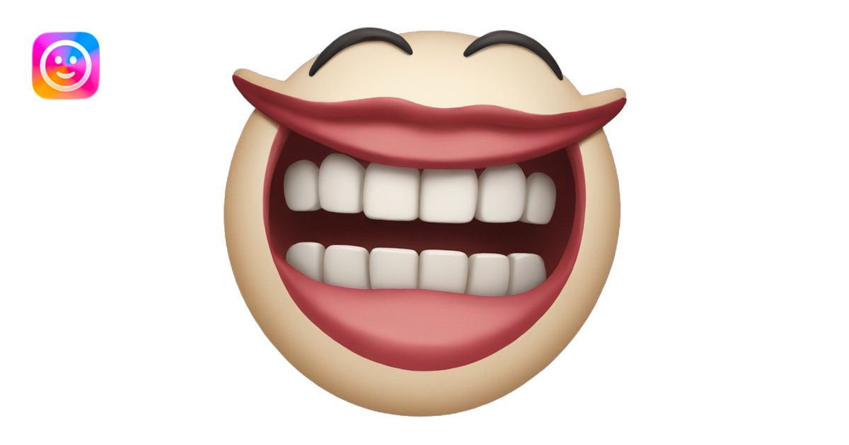 Crazy smile (mouth only) emoji | AI Emoji Generator