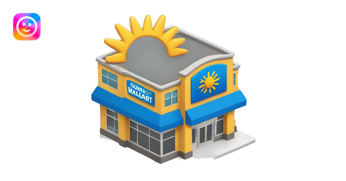 “Walmart store with a simple, recognizable design, featuring the iconic ...