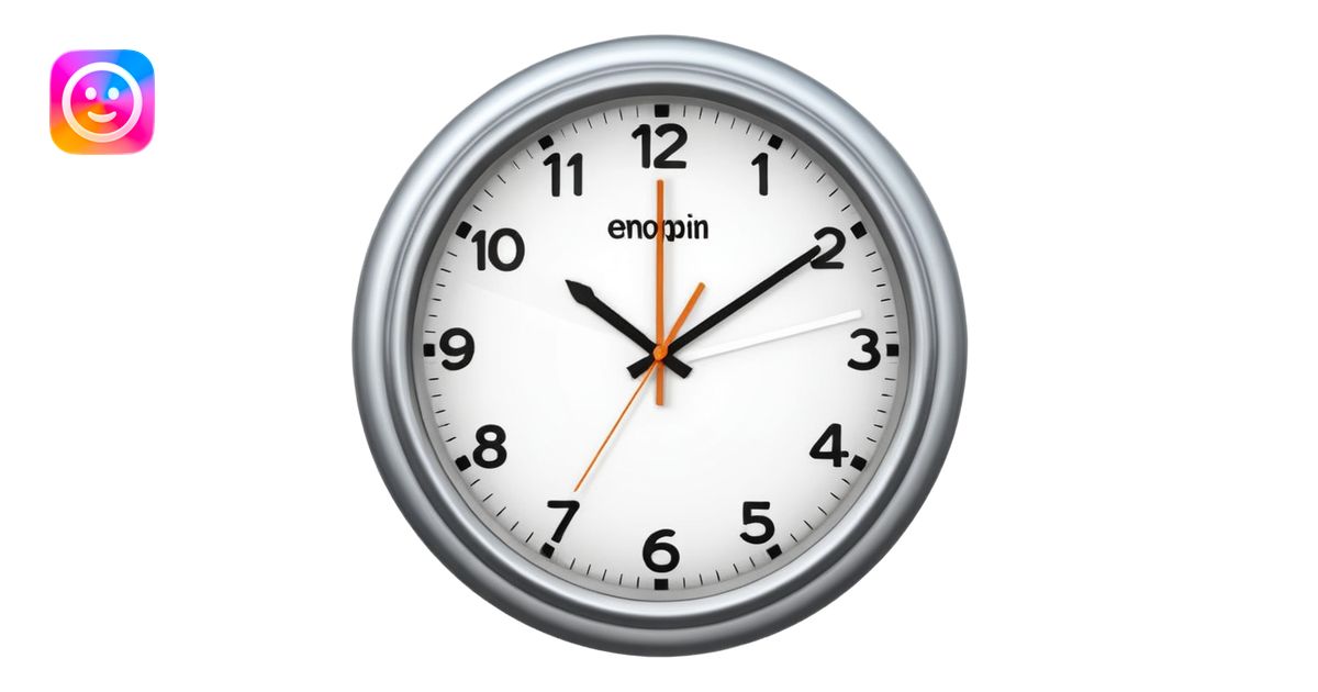 wall clock showing 8 am emoji | AI Emoji Generator
