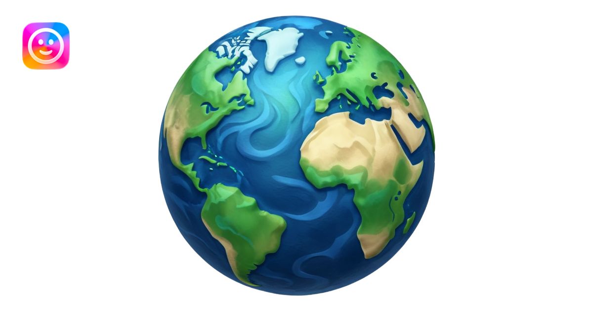 Waving earth emoji | AI Emoji Generator