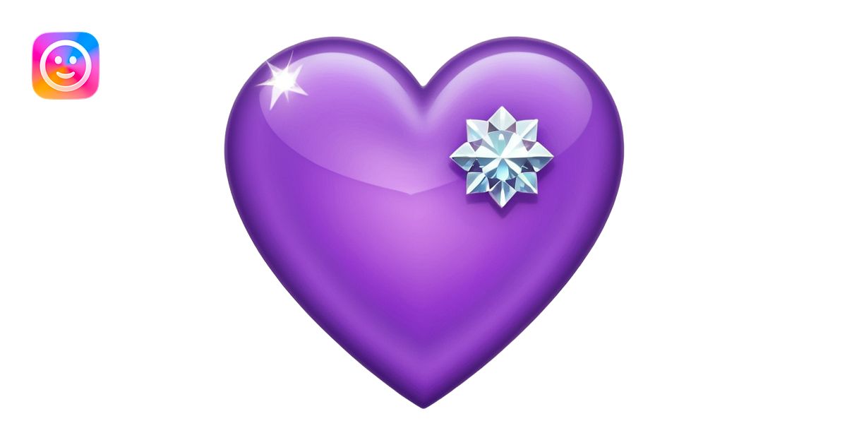 purple heart with diamond around emoji | AI Emoji Generator