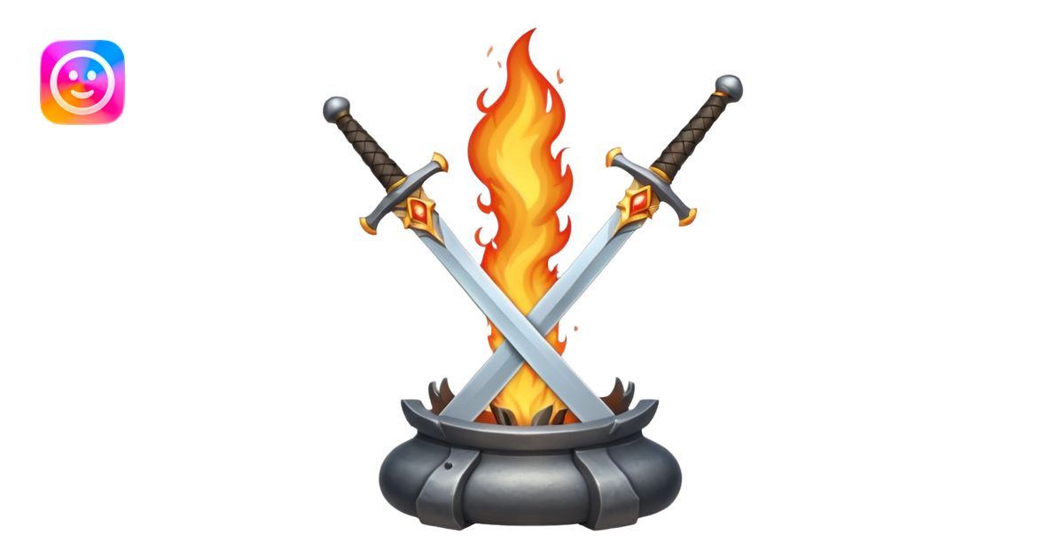A sword forge emoji | AI Emoji Generator