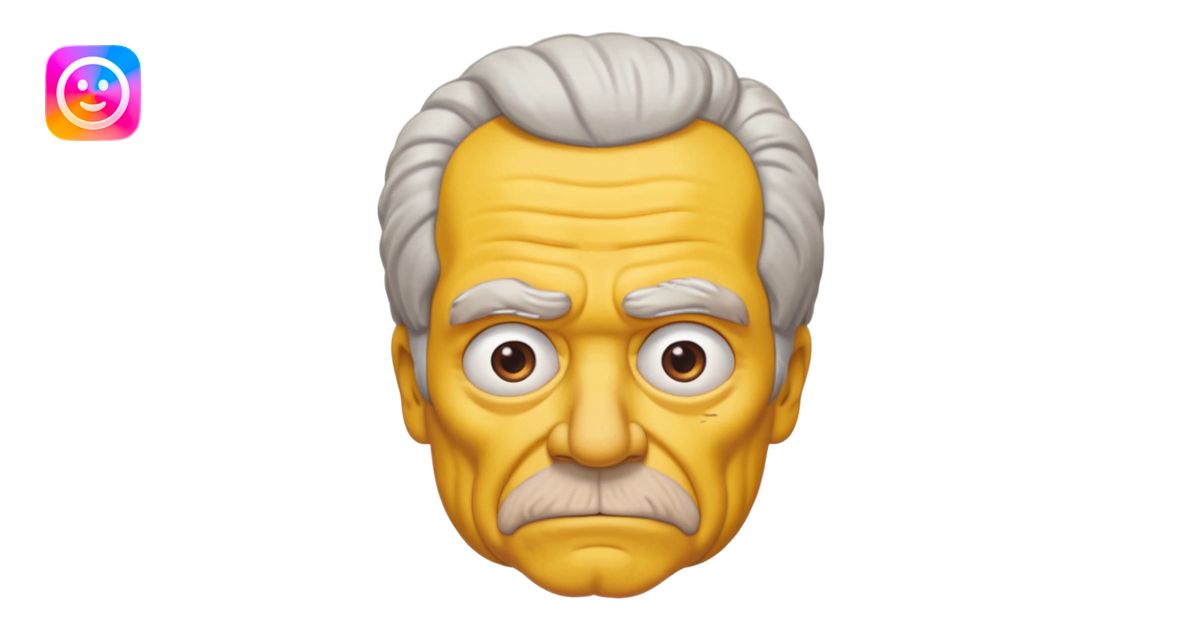 Abe Simpson from The Simpsons emoji | AI Emoji Generator