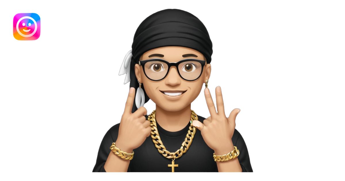 lightskin man with a black durag,a cuban link chain,glasses, and ...