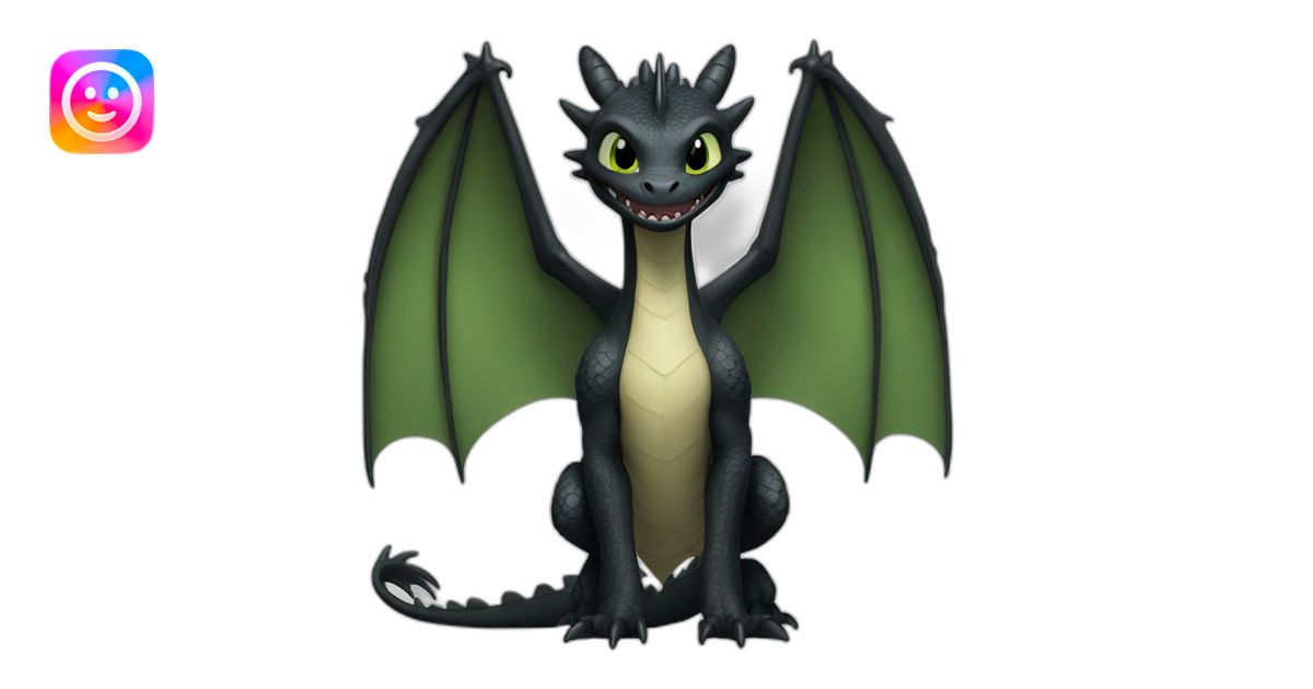 Dragon toothless emoji | AI Emoji Generator