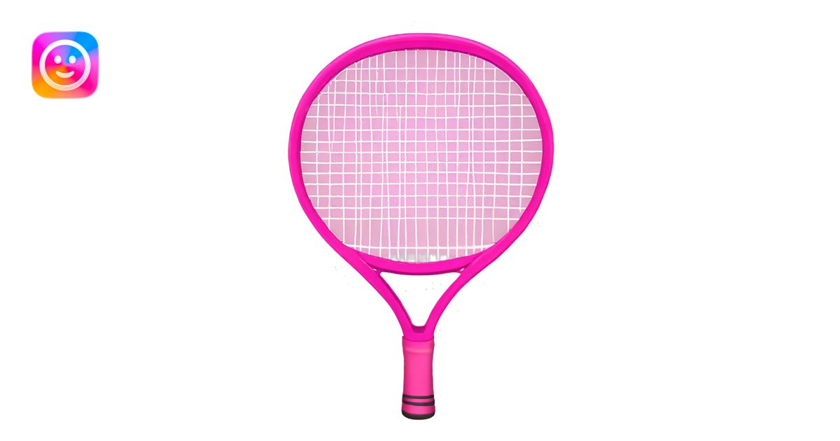 Pink tennis racket emoji | AI Emoji Generator