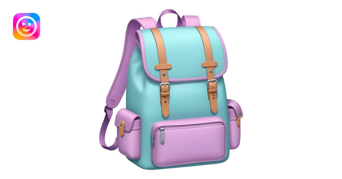 pastel backpack emoji | AI Emoji Generator