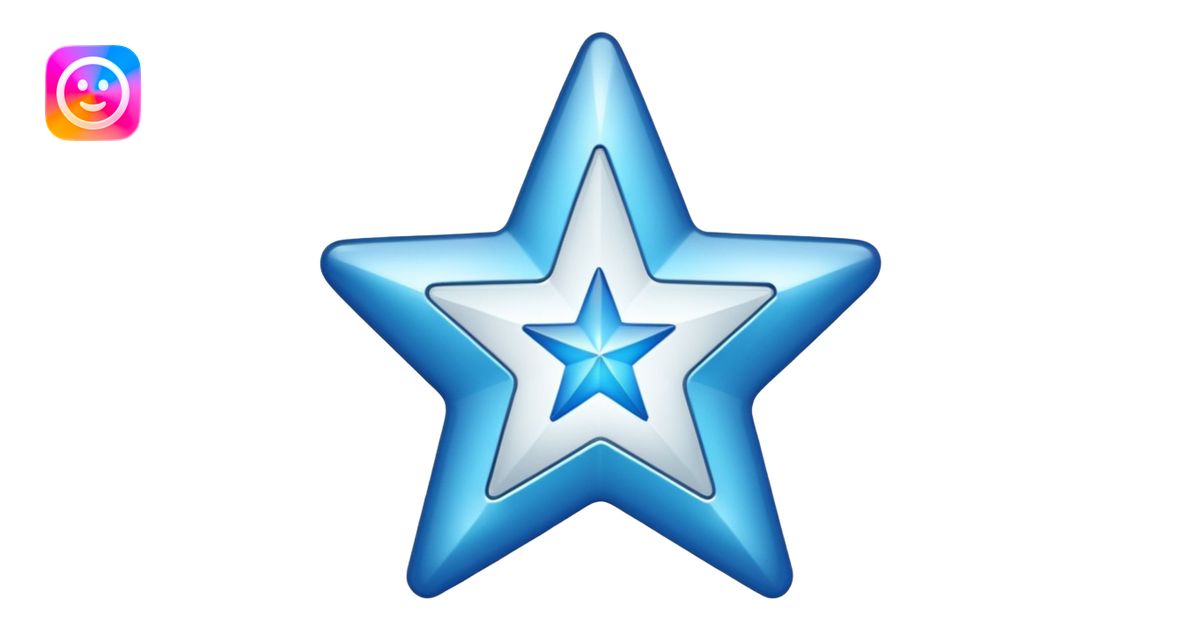 Create a verified badge a blue star with a white verified sign in ...