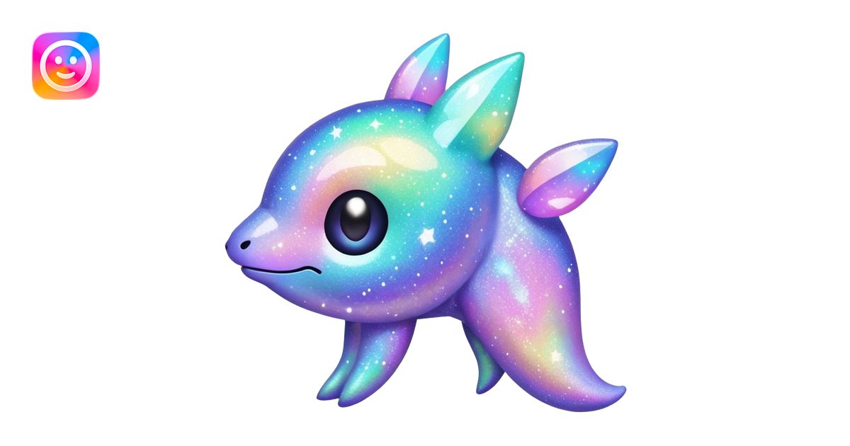 Pastel nebula glittery Randomly-colored sparkly exotic Fakémon-creature ...